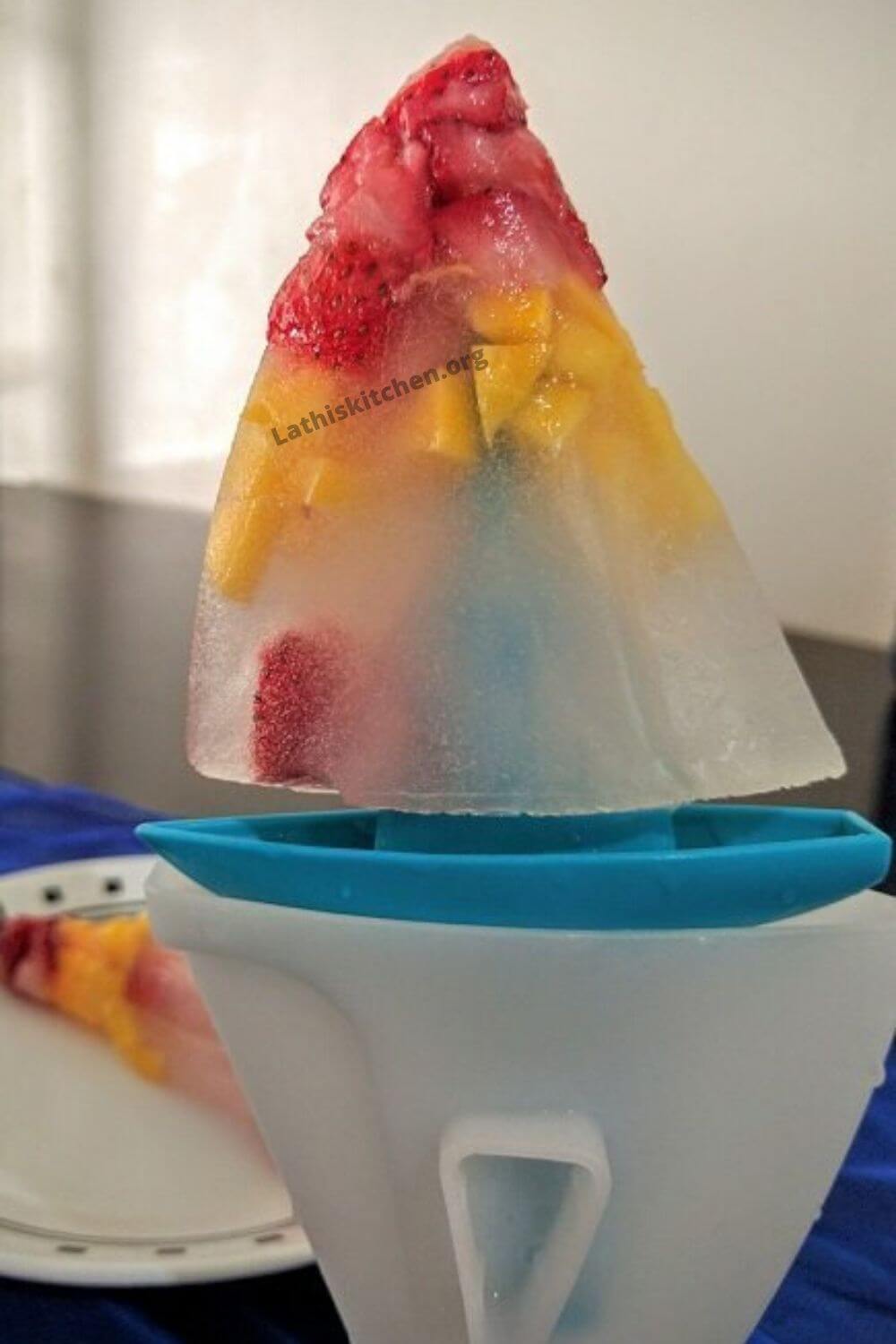 Coconut water popsicle with fruits - Lathi's Kitchen