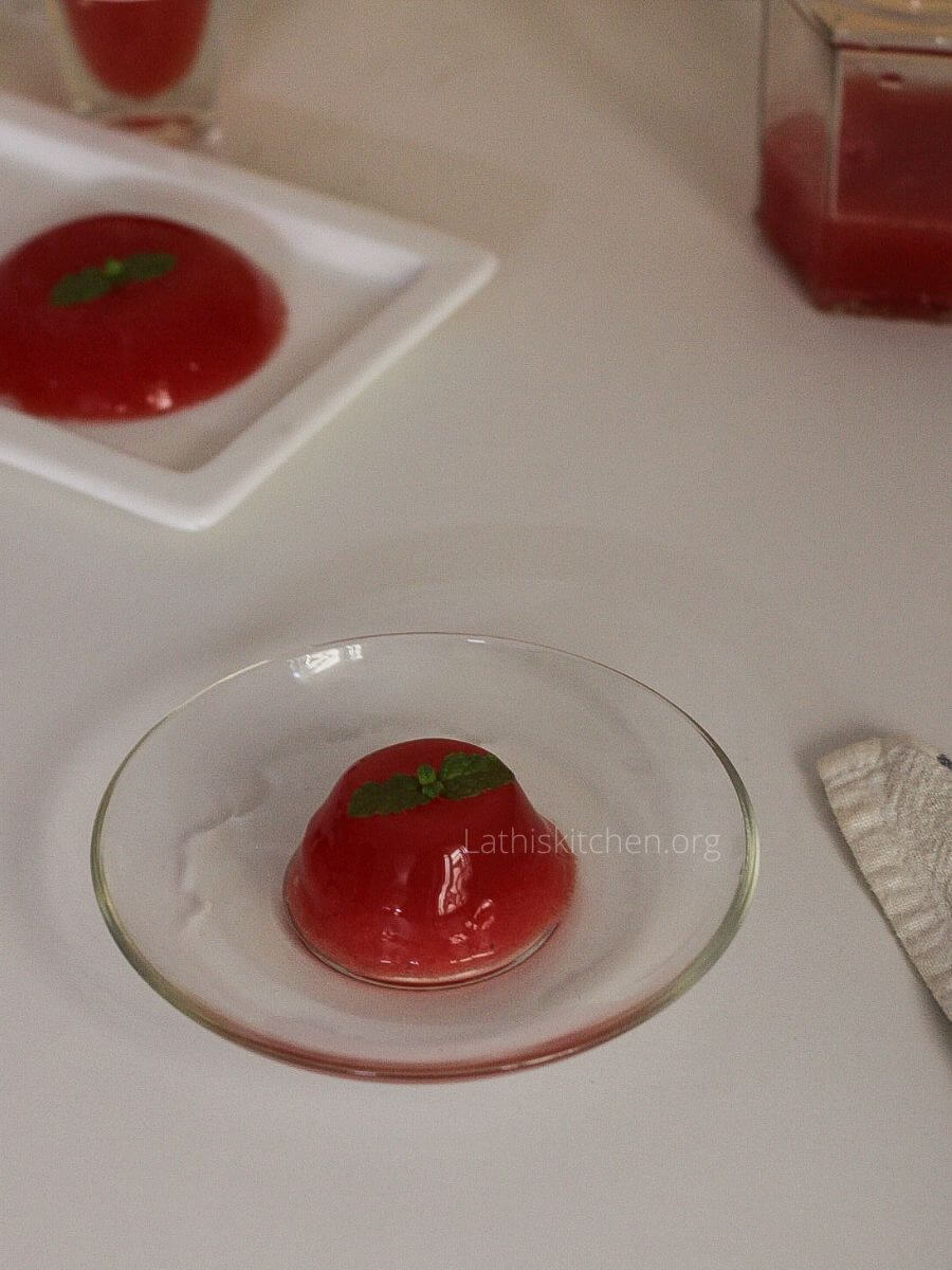 Gelatin-free Watermelon Jelly - Better than store-bought - Lathi's Kitchen