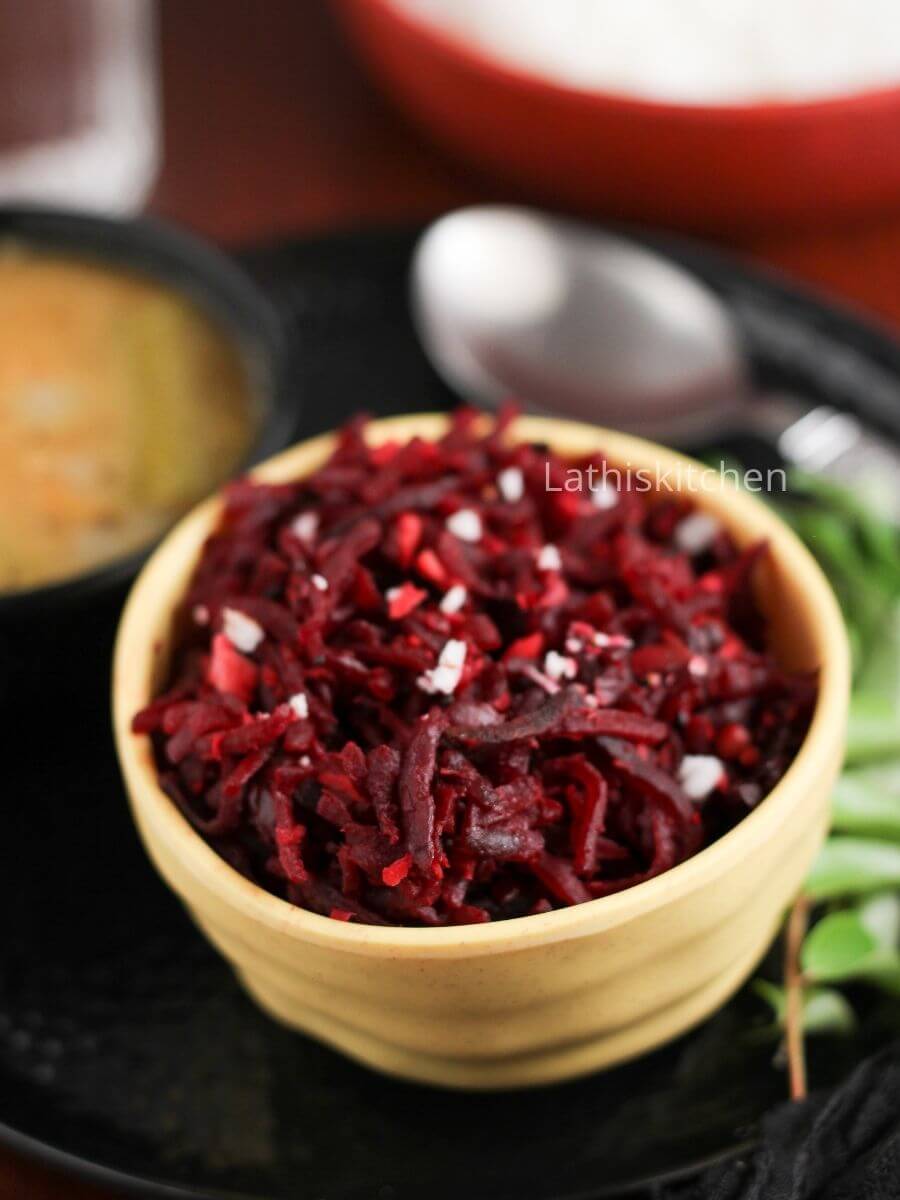 Easy South Indian Beetroot Stir fry / Beetroot Thoran - Vegan, Gluten ...