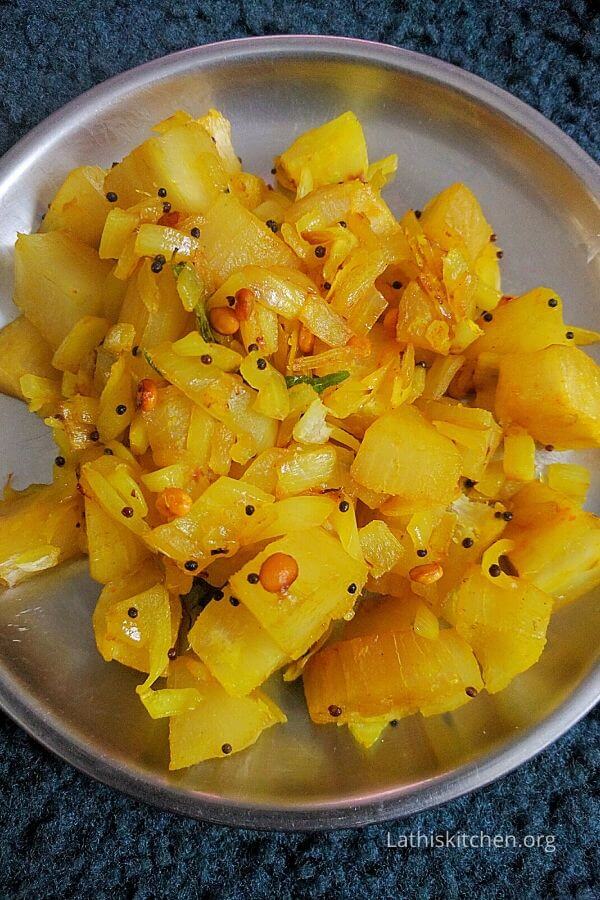 Tapioca / Kappa / Yucca stir fry - Instant pot Tapioca stir fry - Lathi ...