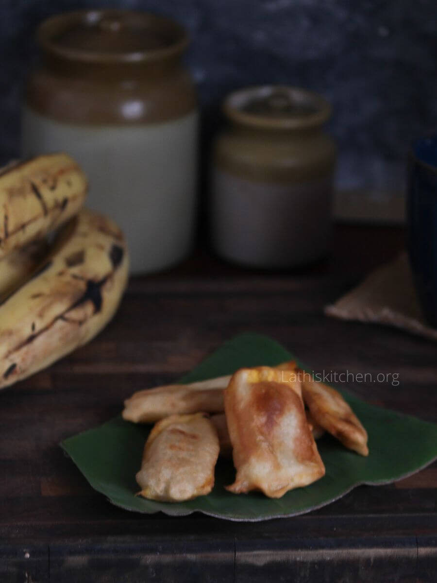 How to make Pazham pori using Whole wheat flour- LathisKitchen