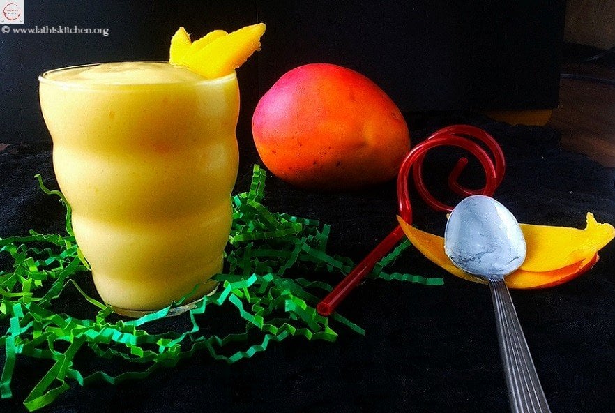 Mango Lime Lassi/Mango Lime Yogurt Smoothie - Lathiskitchen