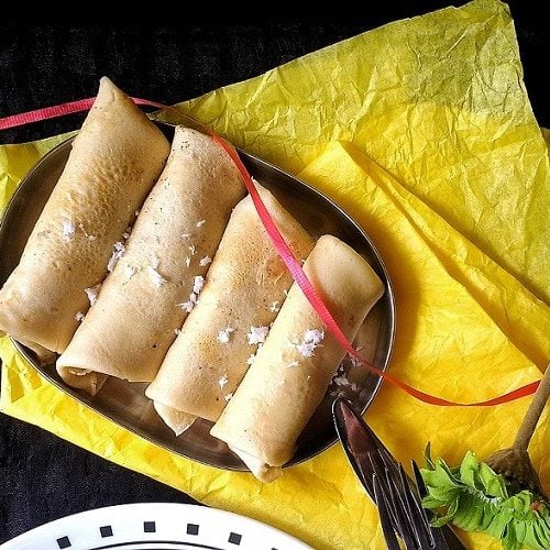 Alle Belle - Goan Pancakes stuffed with Coconut - Lathi's Kitchen