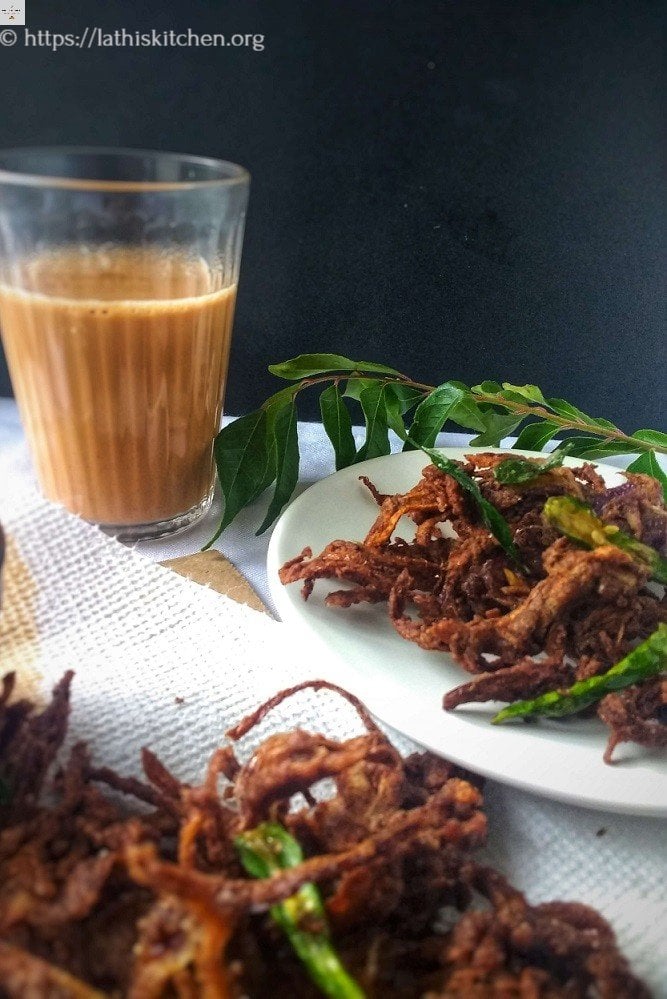 Ragi Pakoda / Finger Millet fritters - Lathi's Kitchen