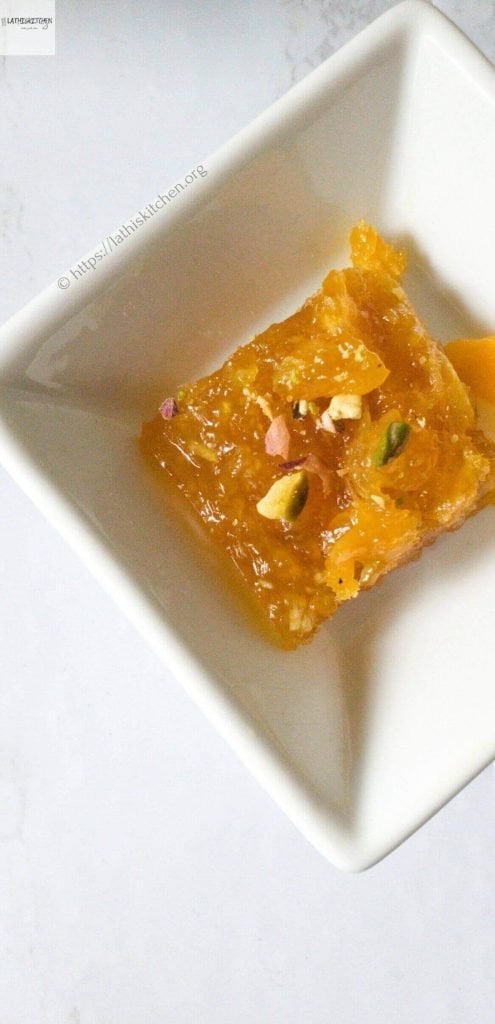 Mango Burfi | How to make Mango Burfi {Fudge} with Coconut - Lathi's ...