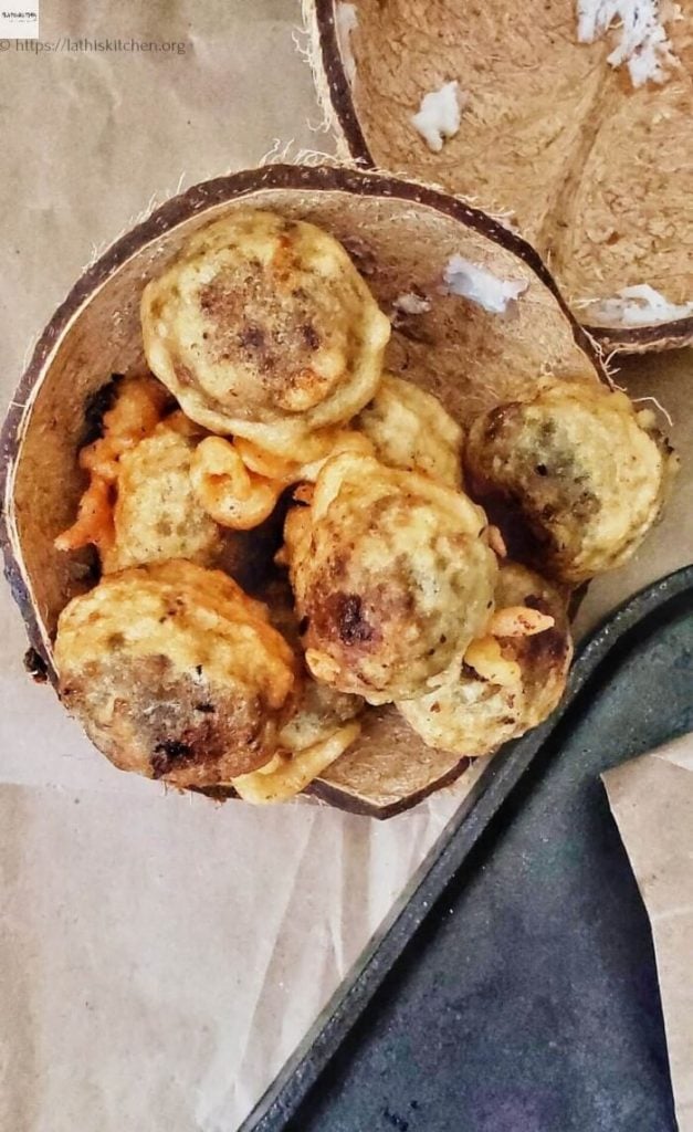 Sukhiyan/ Sugiyan - Vegan Mung bean fritters {sweet} - Lathi's Kitchen