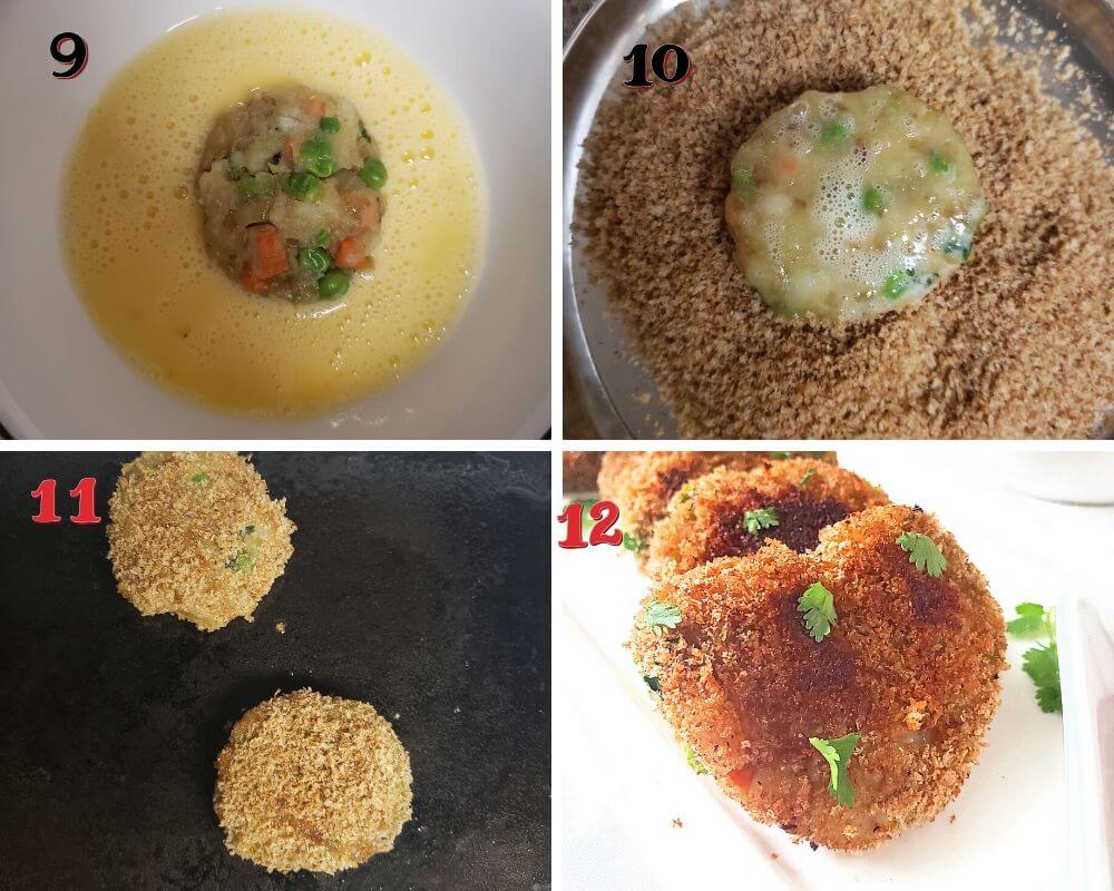 Veg Cutlet - Pan-fried vegetable Patties (Air fried option included ...