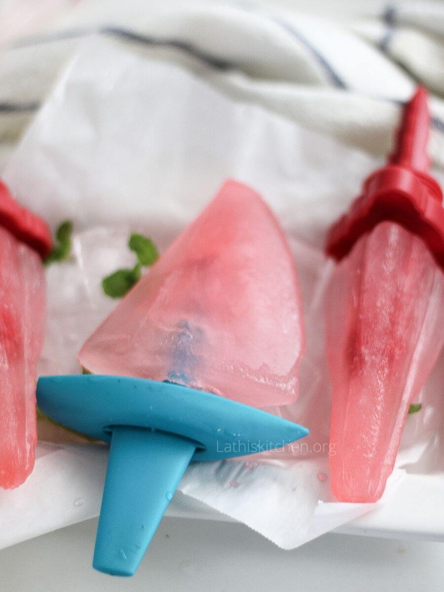 Hibiscus popsicle with lemon-a must try summer treat - Lathi's Kitchen